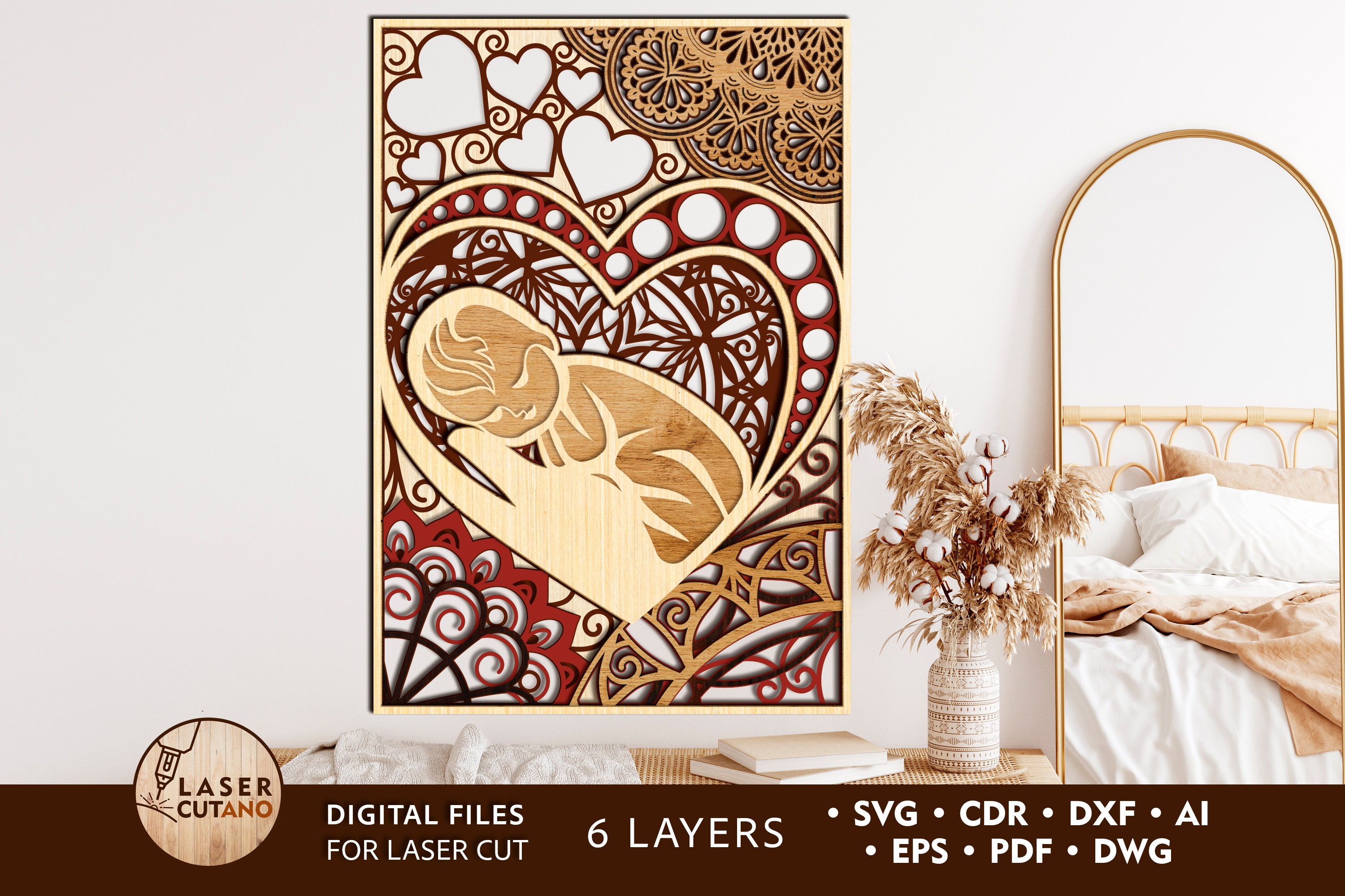 BABY Laser Cut File Template Layered Svg Laser Cut Files Wall - Etsy