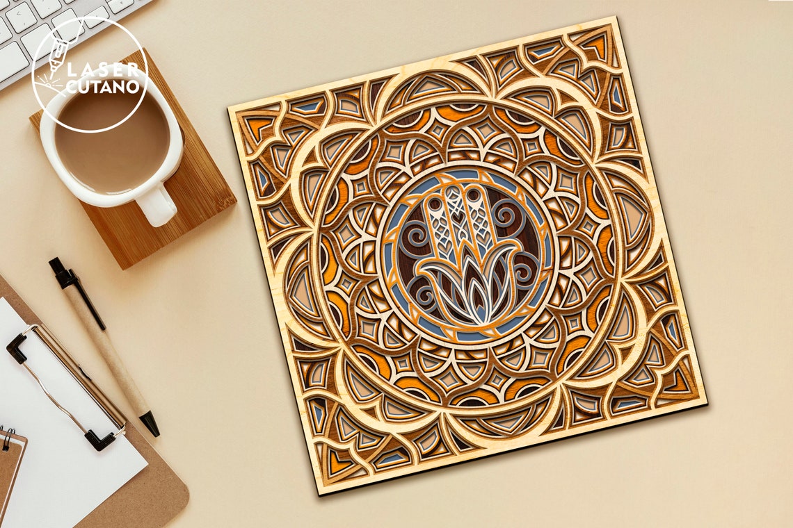 Svg Laser Cut Files MANDALA Layered Cut File and Wall Panel - Etsy