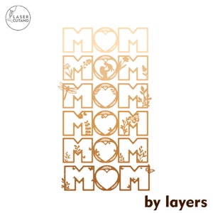 MOM Laser Cut File Mother's Day Svg File and Laser Cut Mothers Day ...