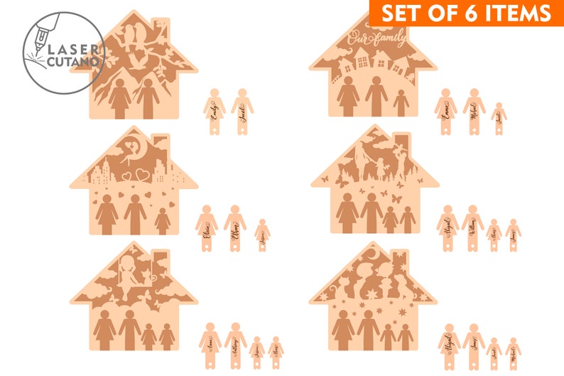 Home Key Holder Laser Cut Files House Keychains Dxf and Custom - Etsy