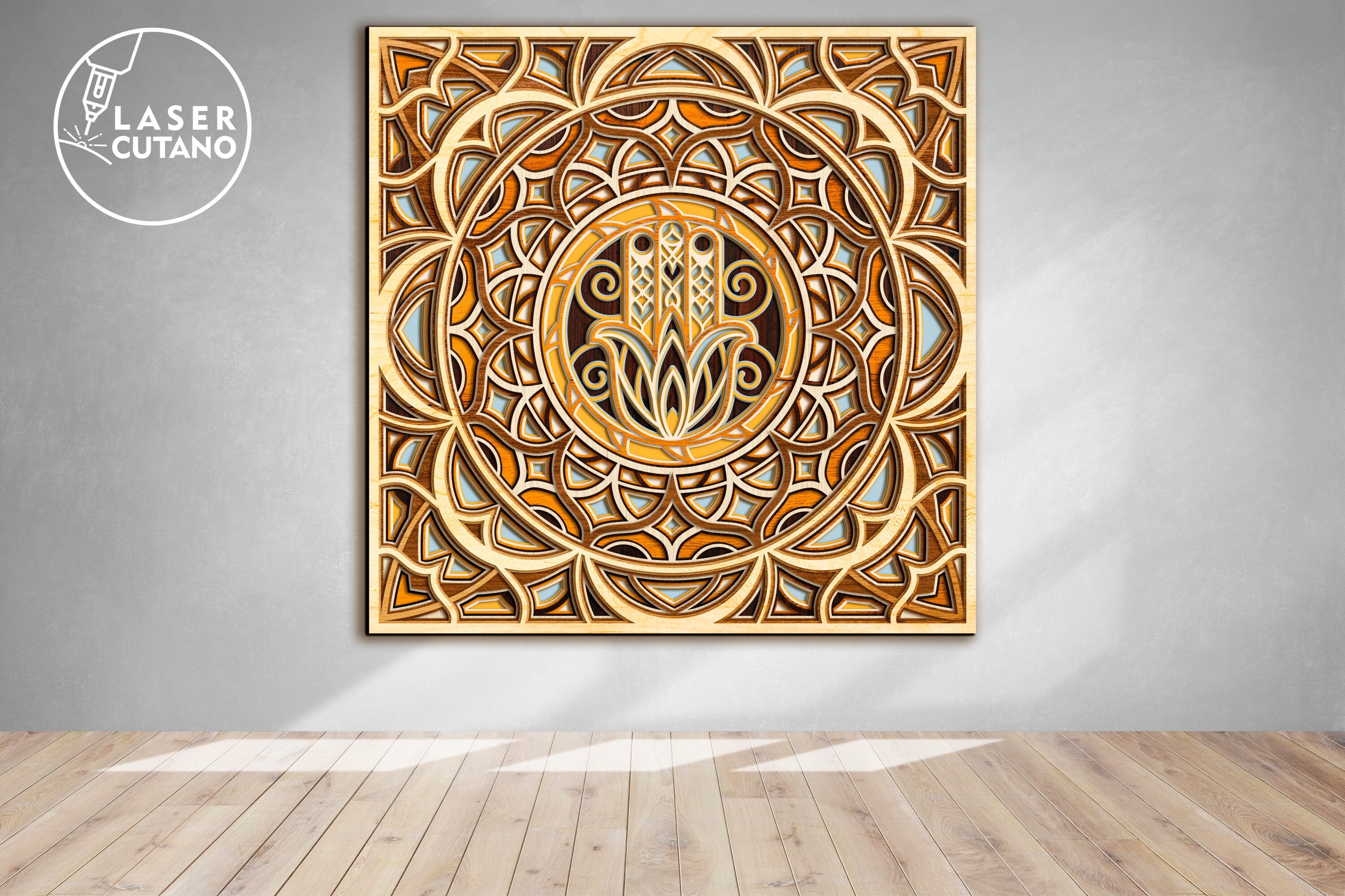 Svg Laser Cut Files MANDALA Layered Cut File and Wall Panel - Etsy