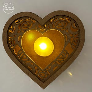 Laser Cut Valentine Gift Svg Laser Cut Heart, Lightburn Heart Shaped ...