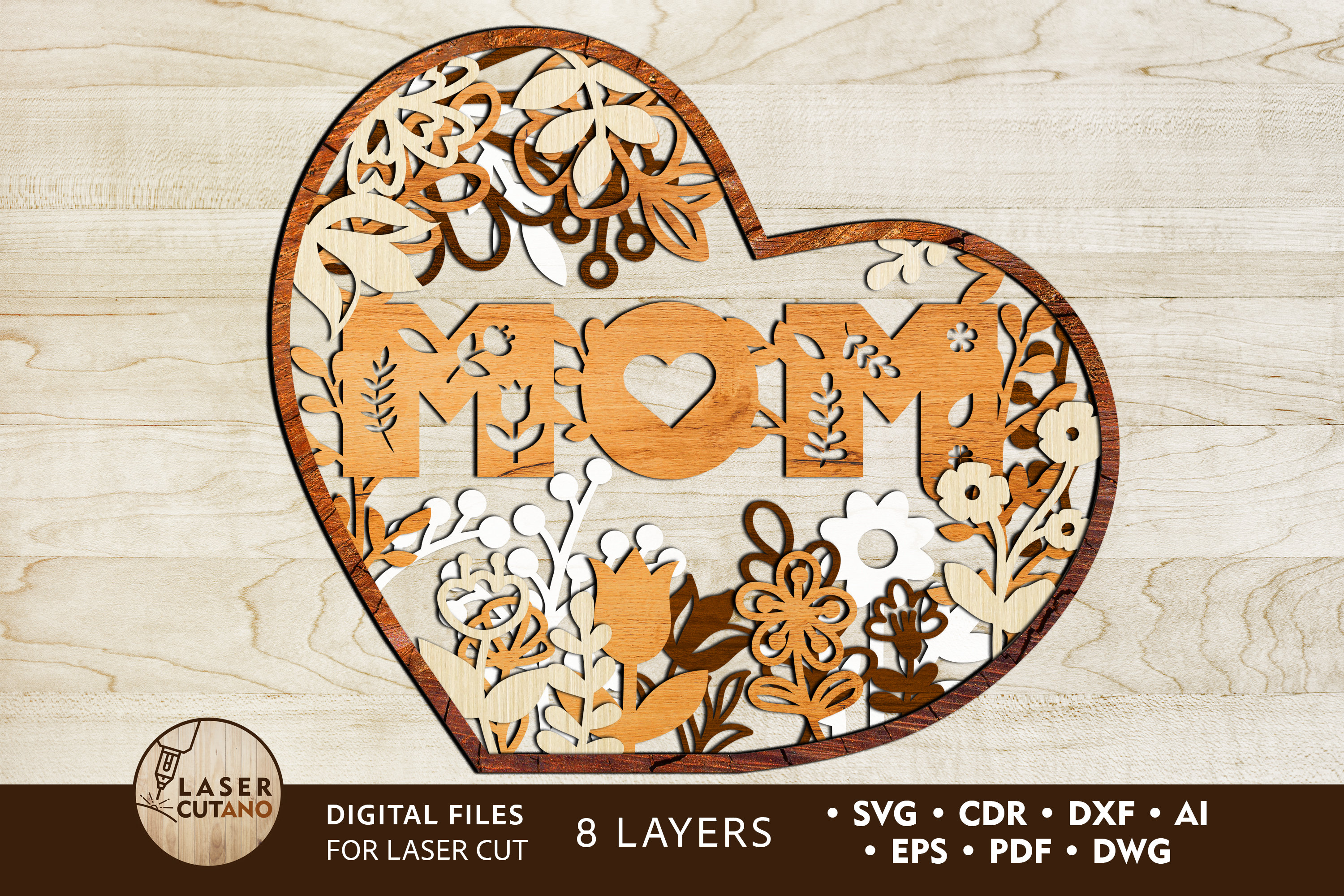 Buy Mom Laser Cut Files Cricut Svg Engraved Mothers Day Cnc Online In