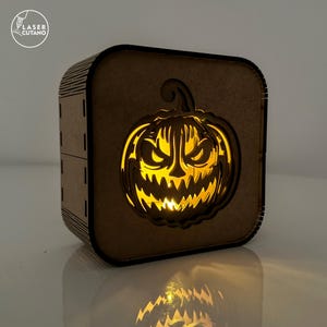 Glowforge Halloween Shadow Box Files, Halloween Lantern Svg, Halloween ...