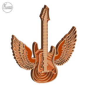 Guitar Laser Cut File Xtool Layered Svg Cricut and Laser Cut Music ...