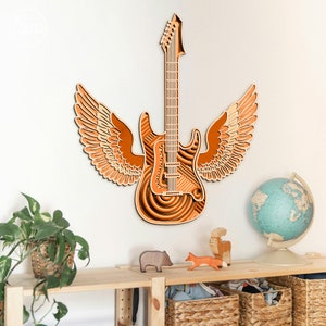 Guitar Laser Cut File Xtool Layered Svg Cricut and Laser Cut Music ...