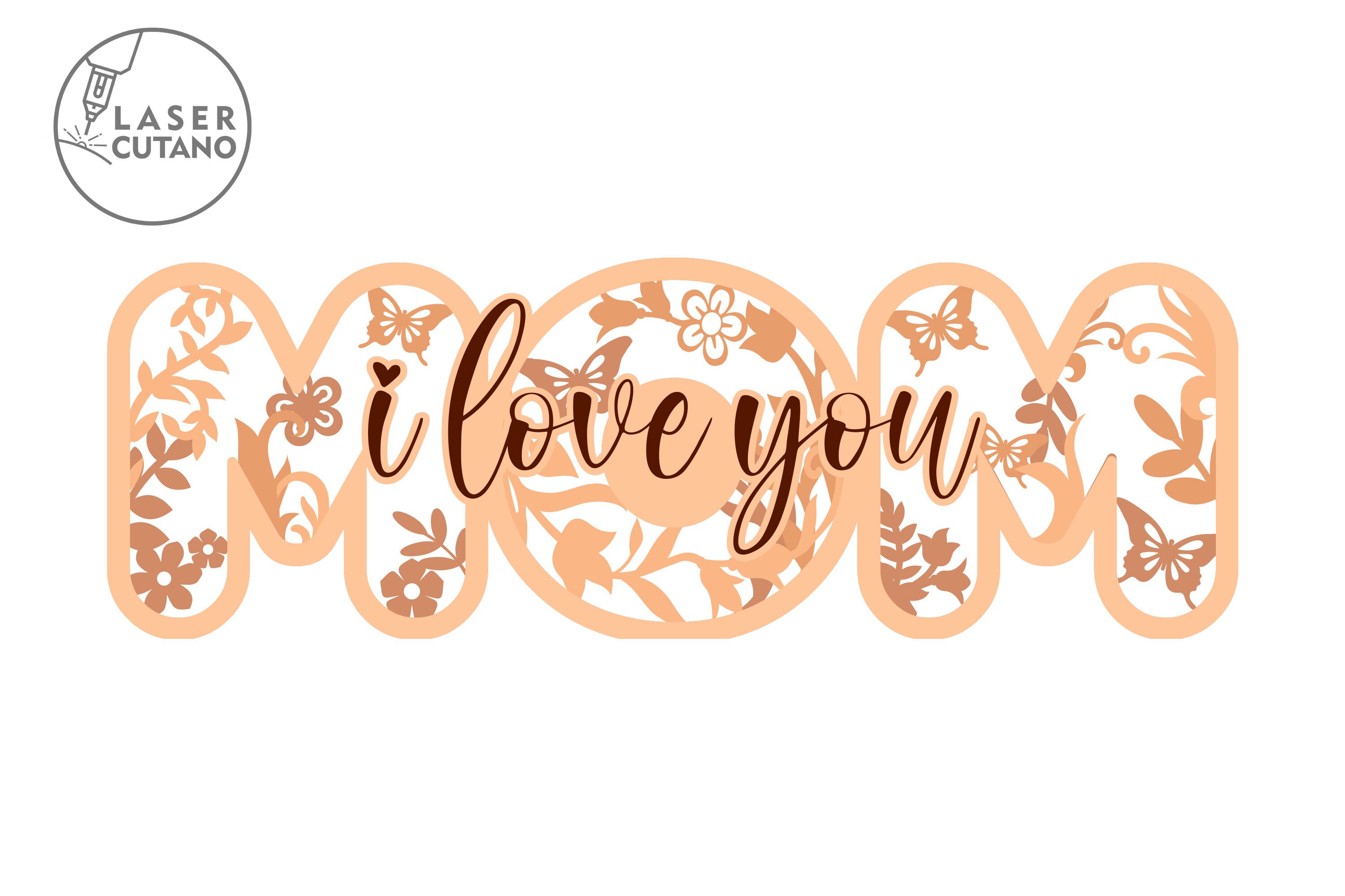 MOM Laser Cut File Mother's Day Svg Laser Cutting - Etsy