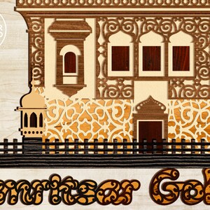 INDIAN TEMPLE Laser Cut Files Buildings Multilayer for Cricut or ...