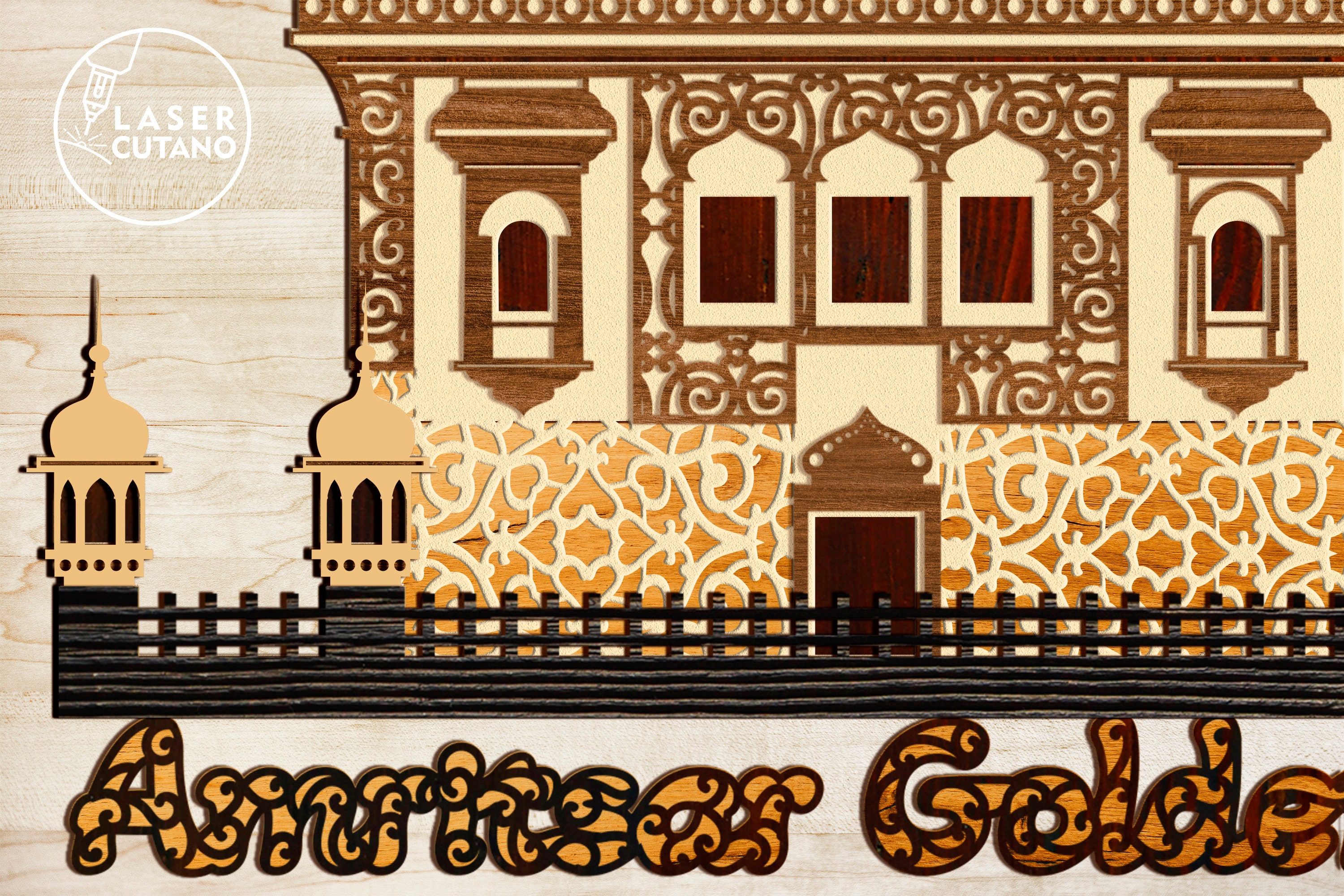 INDIAN TEMPLE Laser Cut Files Buildings Multilayer for Cricut or ...