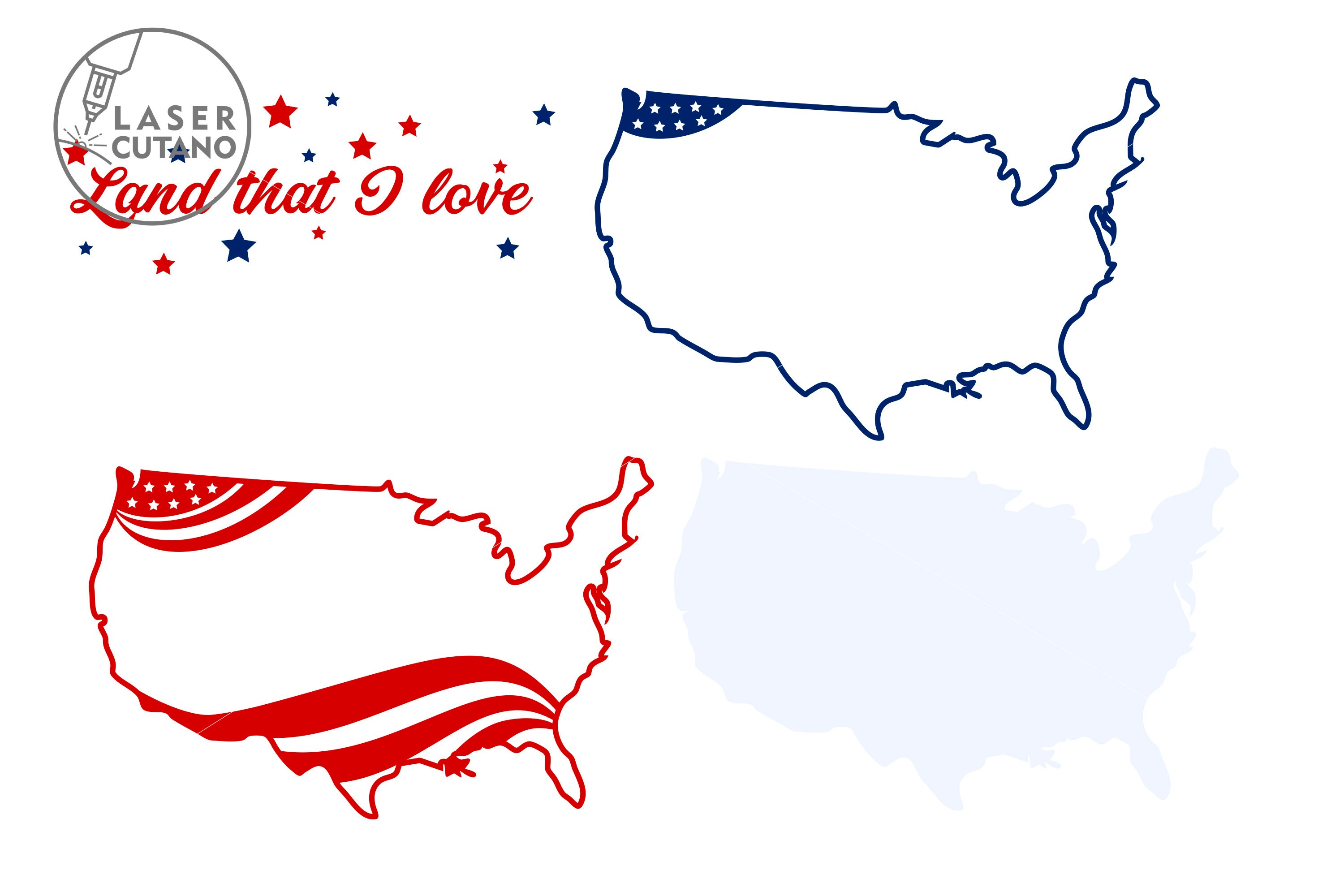 USA MAP 4th July Svg Patriotic Svg Independence Day Laser - Etsy