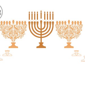 MENORAH Laser Cut File Hanukkah Svg 3D and Menorah Candles Laser ...
