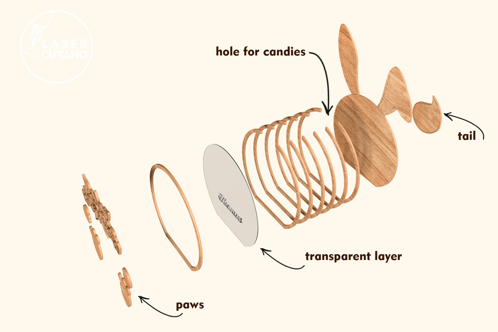 RABBITS EASTER Laser File for Cutting SVG and Laser Cut Easter - Etsy