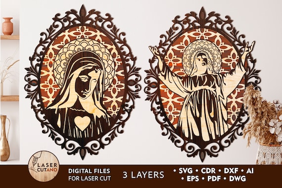 RELIGIOUS Laser Cut Files Svg Icon Dxf Template and Laser Cut - Etsy