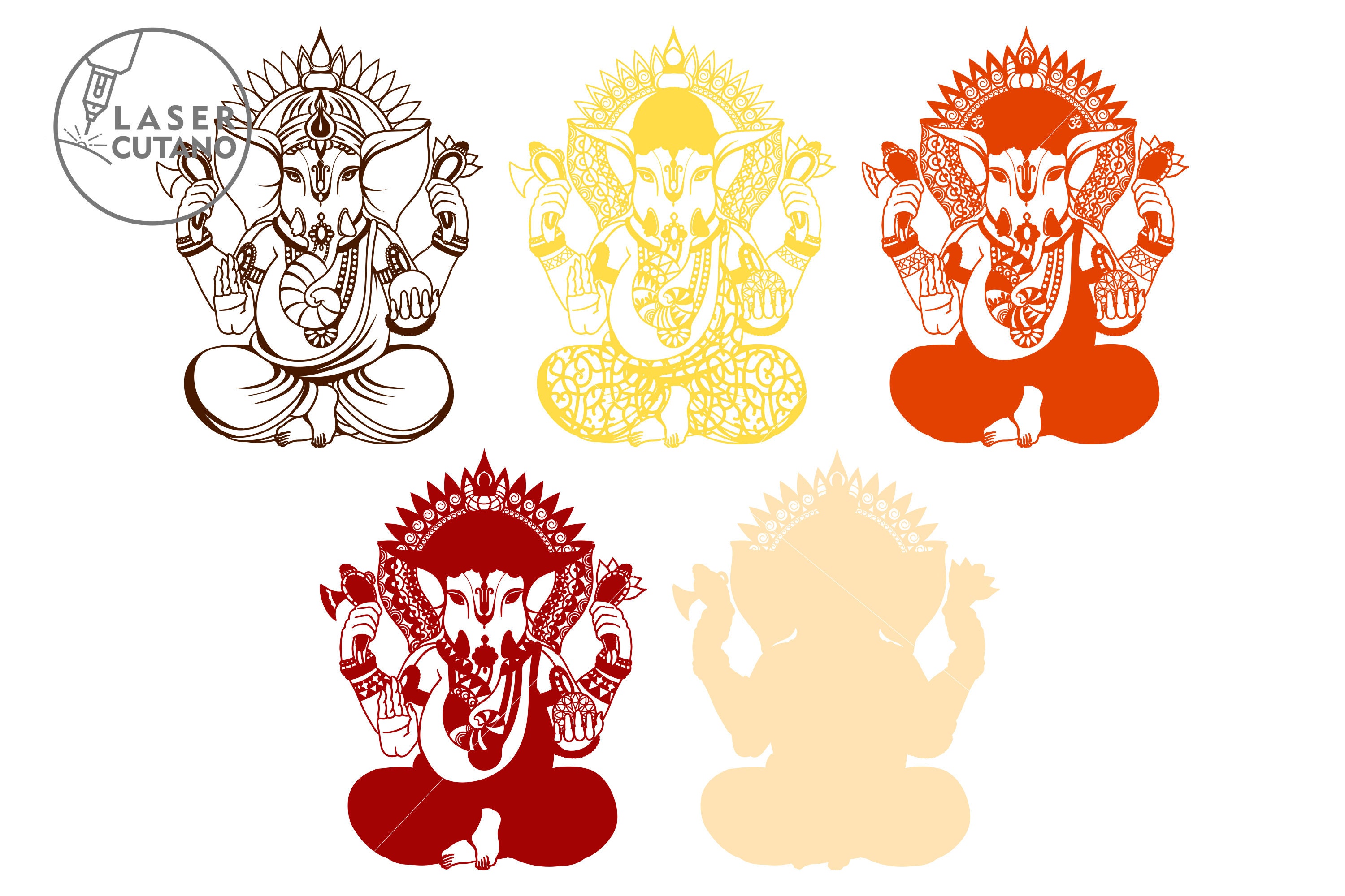 Laser Cut File Dxf Cdr Svg GANESHA Cnc Laser File and Hindu - Etsy