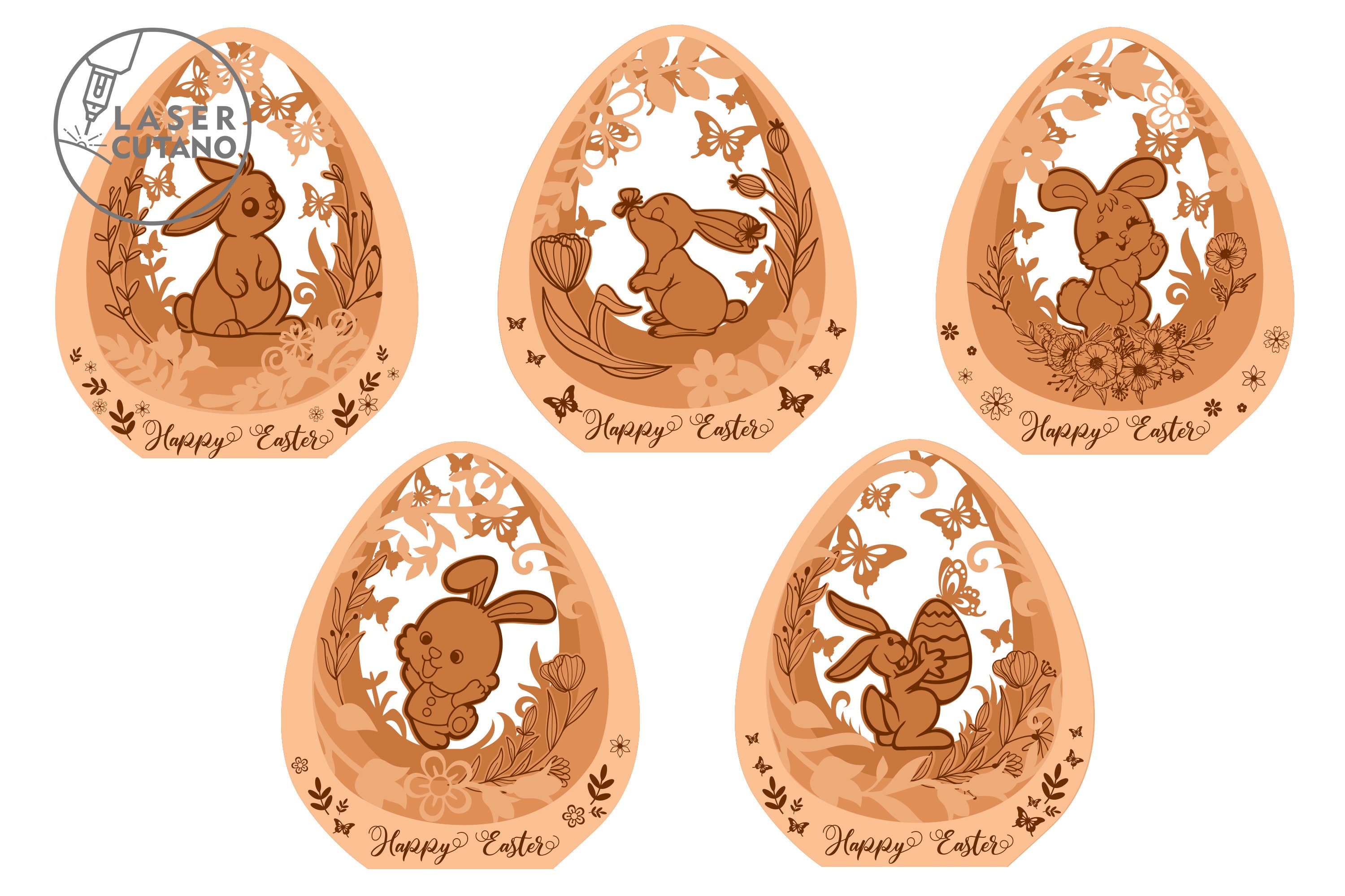 Laser Cut Files EASTER Laser File Svg Layered and 3d Svg File - Etsy