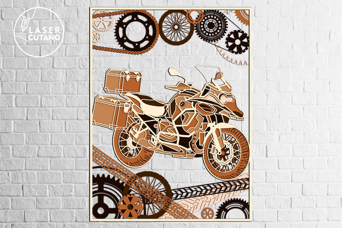 BMW Laser Cut MOTORCYCLE File for Glowforge Svg Multi Layer Laser File ...