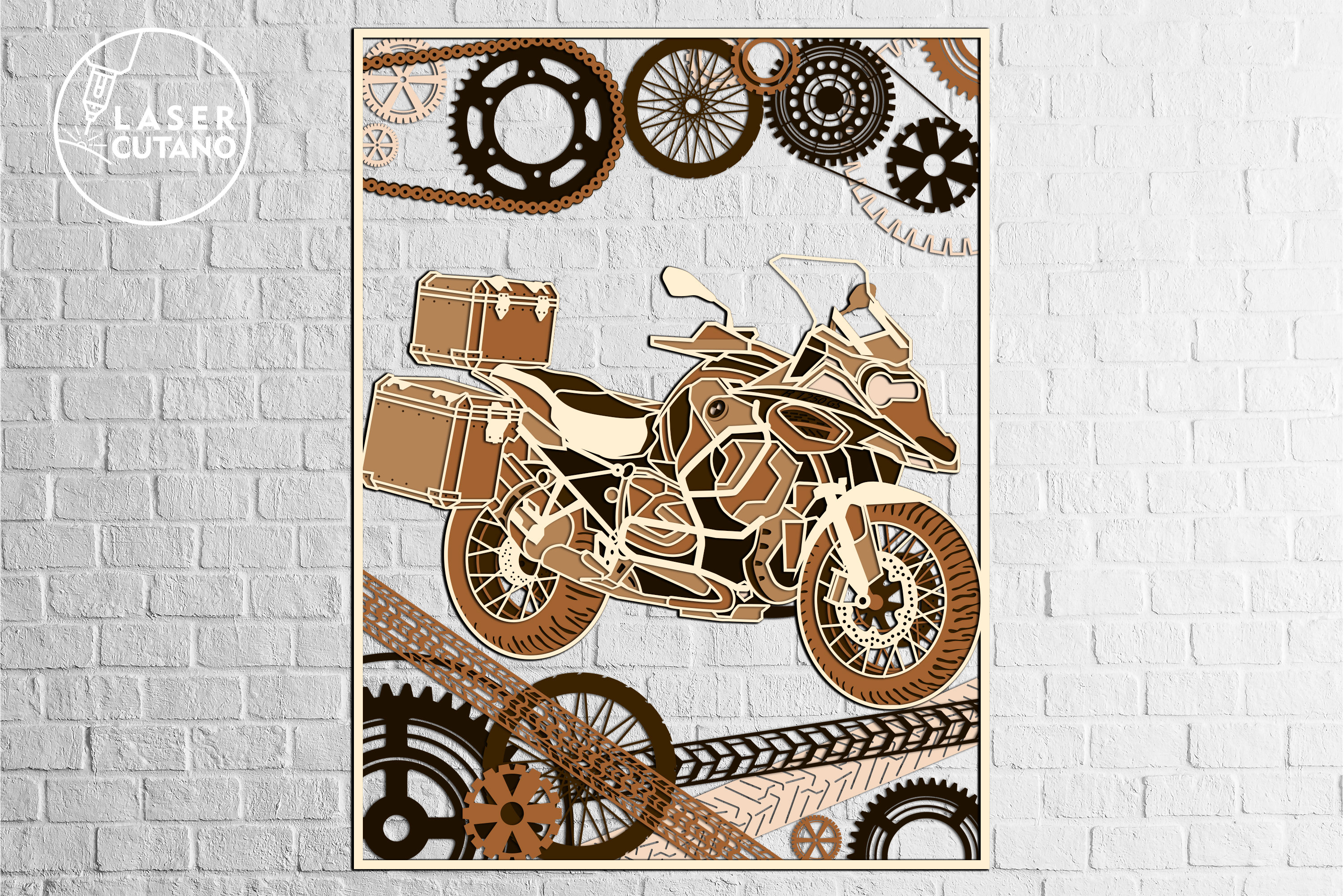 BMW Laser Cut MOTORCYCLE File for Glowforge Svg Multi Layer Laser File ...