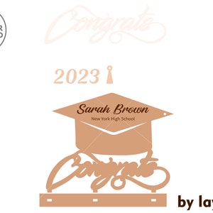 Graduation Laser Cut File Svg Dxf School Glowforge and School Laser ...