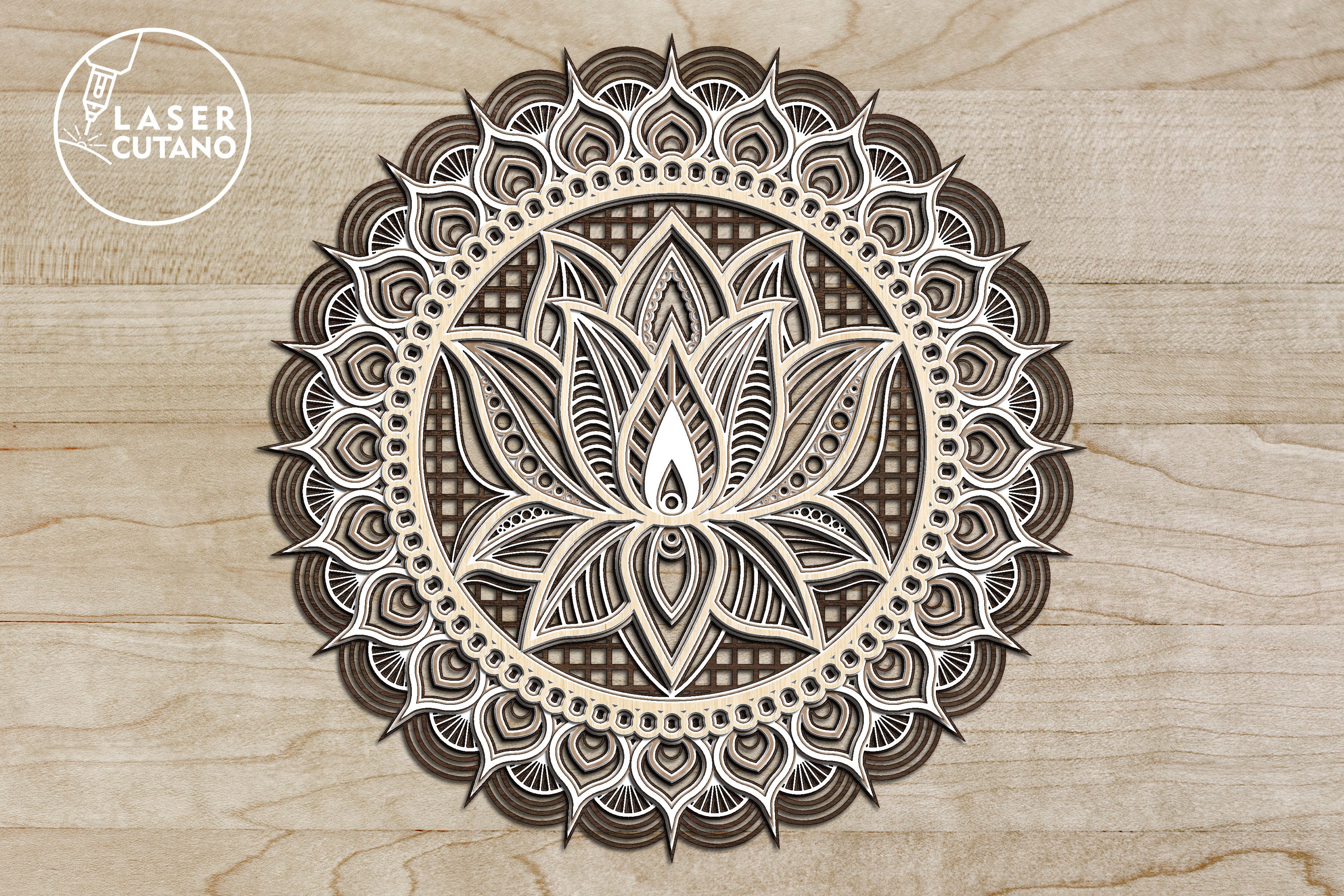 Multilayer Laser Cut DXF MANDALA LOTUS Mandala Svg Files - Etsy