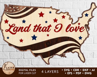 DXF SVG Cut File File CNC Plasma Laser Eagle Flag 2nd - Etsy