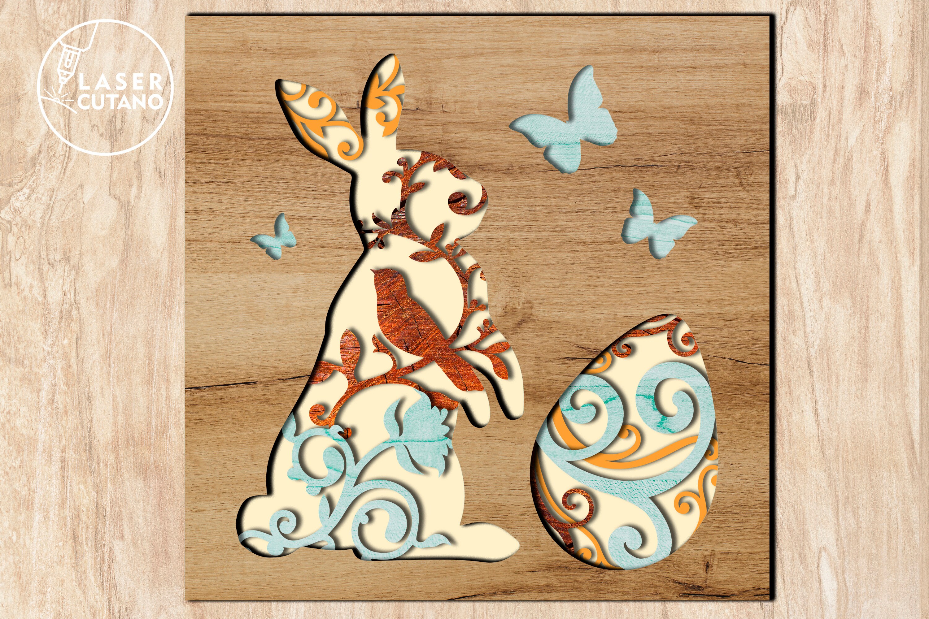 Laser Cut File Laser Engraved EASTER BUNNY Svg Cut File and - Etsy