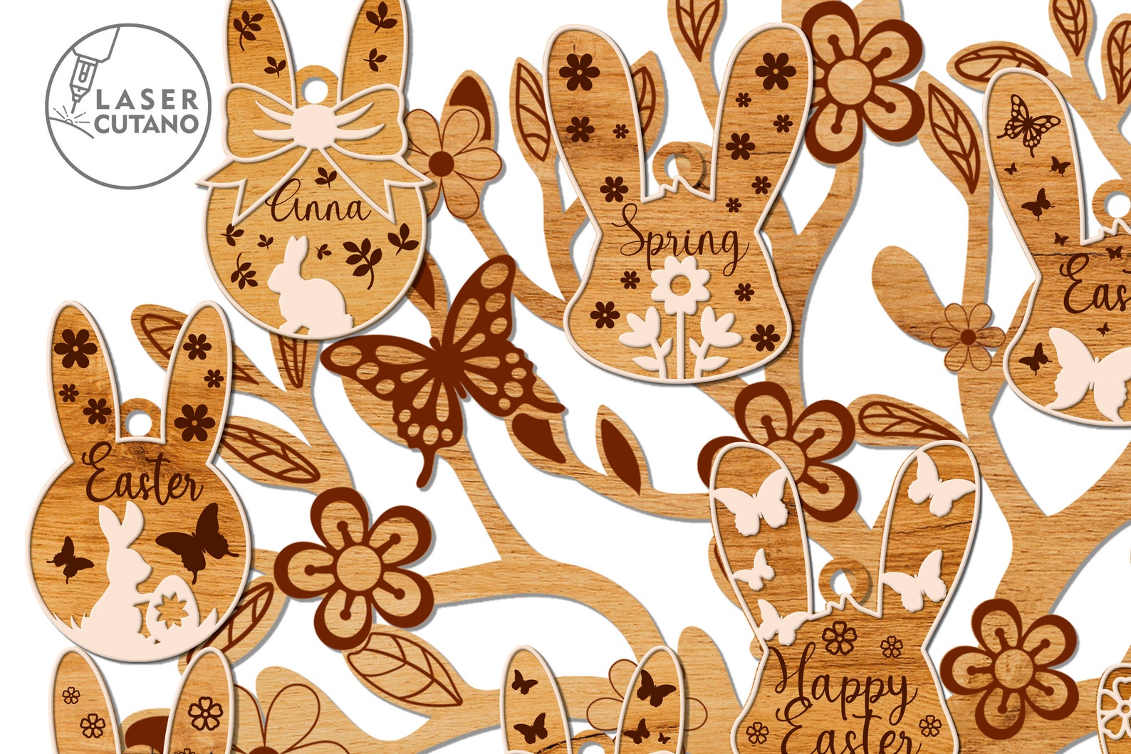 EASTER Laser Cut Files Dxf Svg Happy Easter and Easter Egg - Etsy