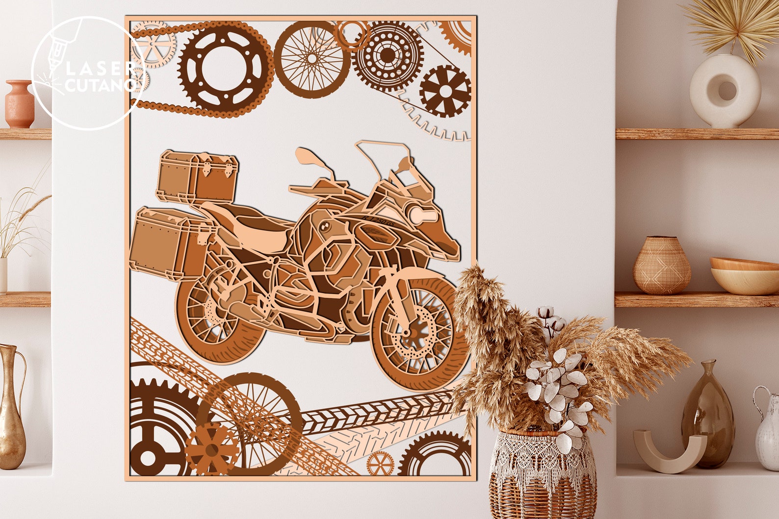 BMW Laser Cut MOTORCYCLE File for Glowforge Svg Multi Layer Laser File ...