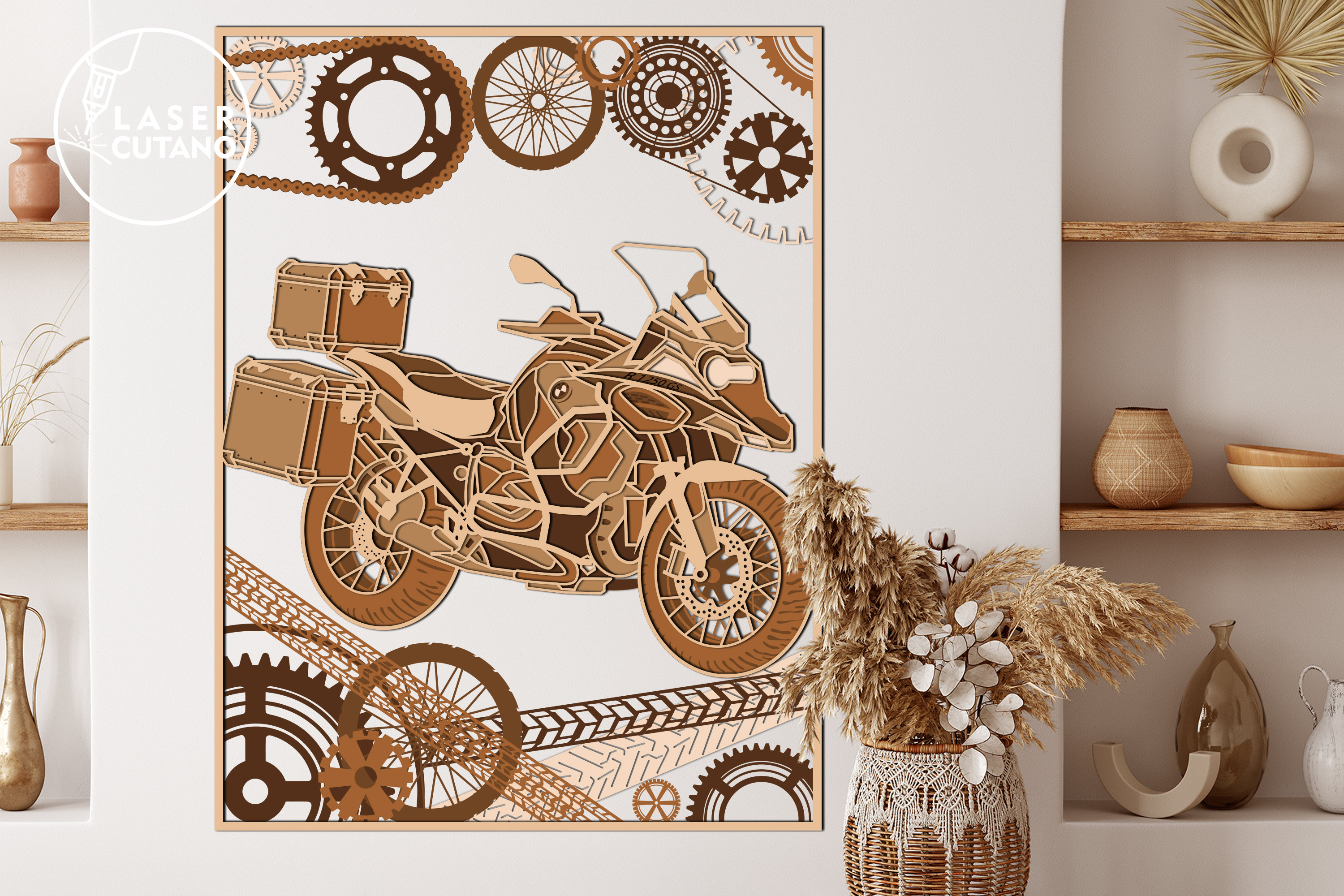 BMW Laser Cut MOTORCYCLE File for Glowforge Svg Multi Layer Laser File ...