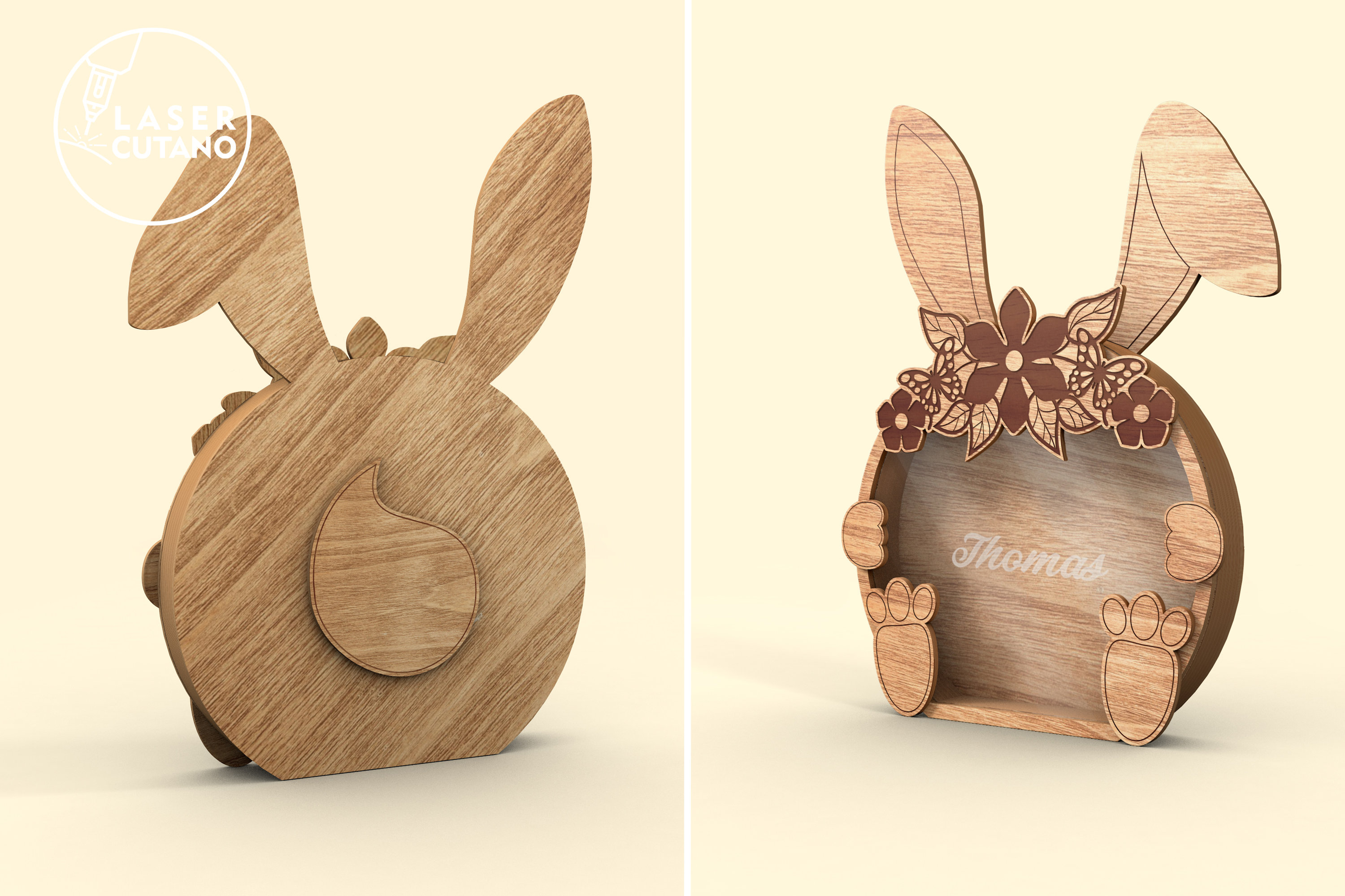 RABBITS EASTER Laser File for Cutting SVG and Laser Cut Easter - Etsy