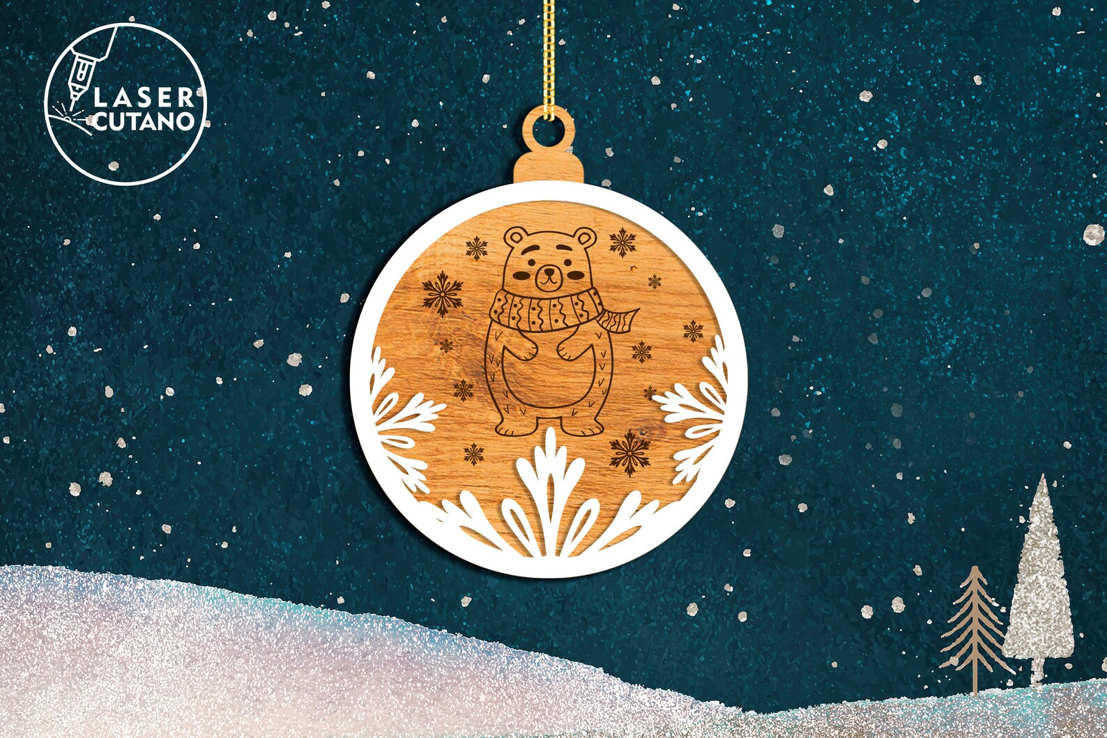 Svg Ornament CHRISTMAS Laser Cut Files and Laser Engraving - Etsy