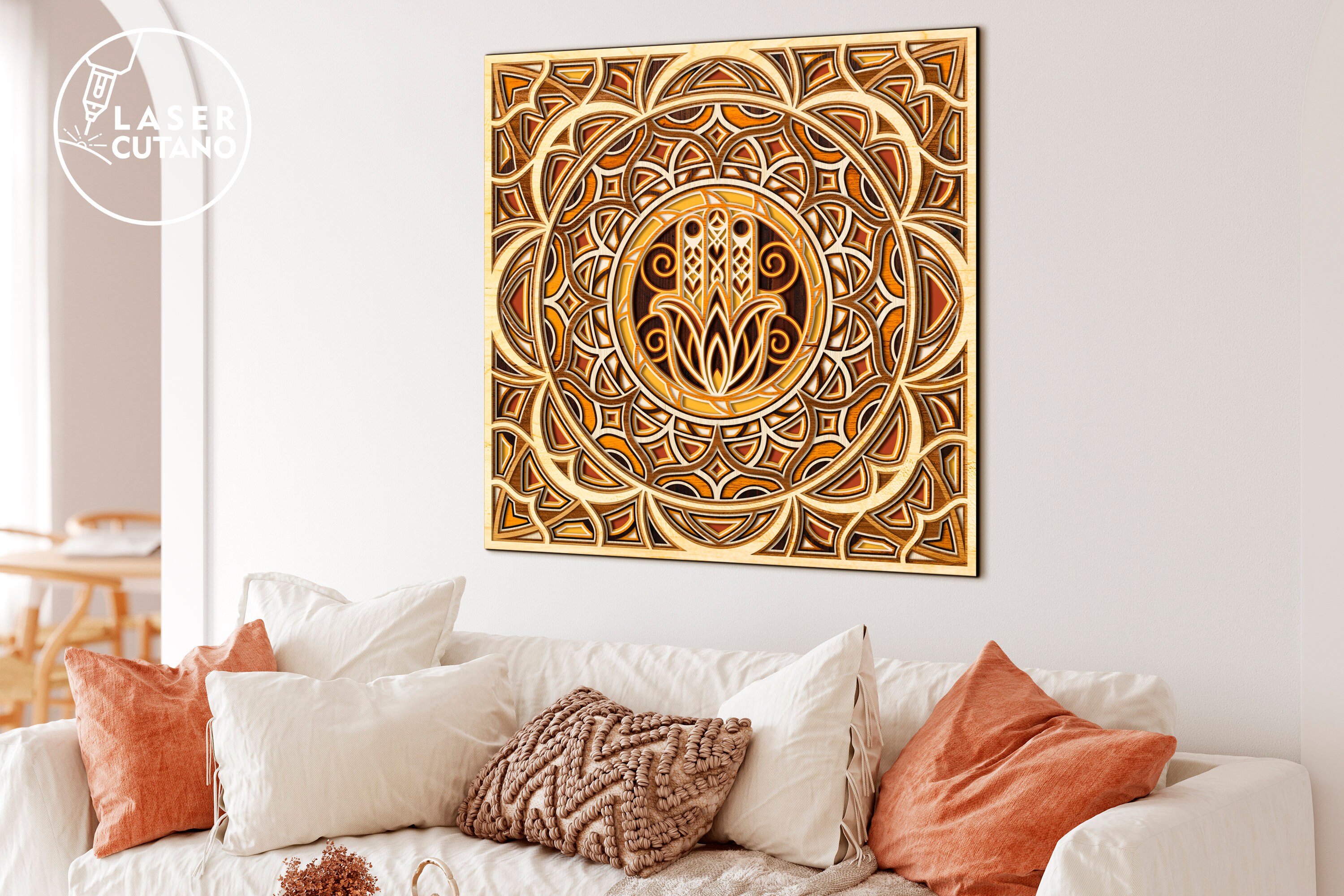 Svg Laser Cut Files MANDALA Layered Cut File and Wall Panel - Etsy