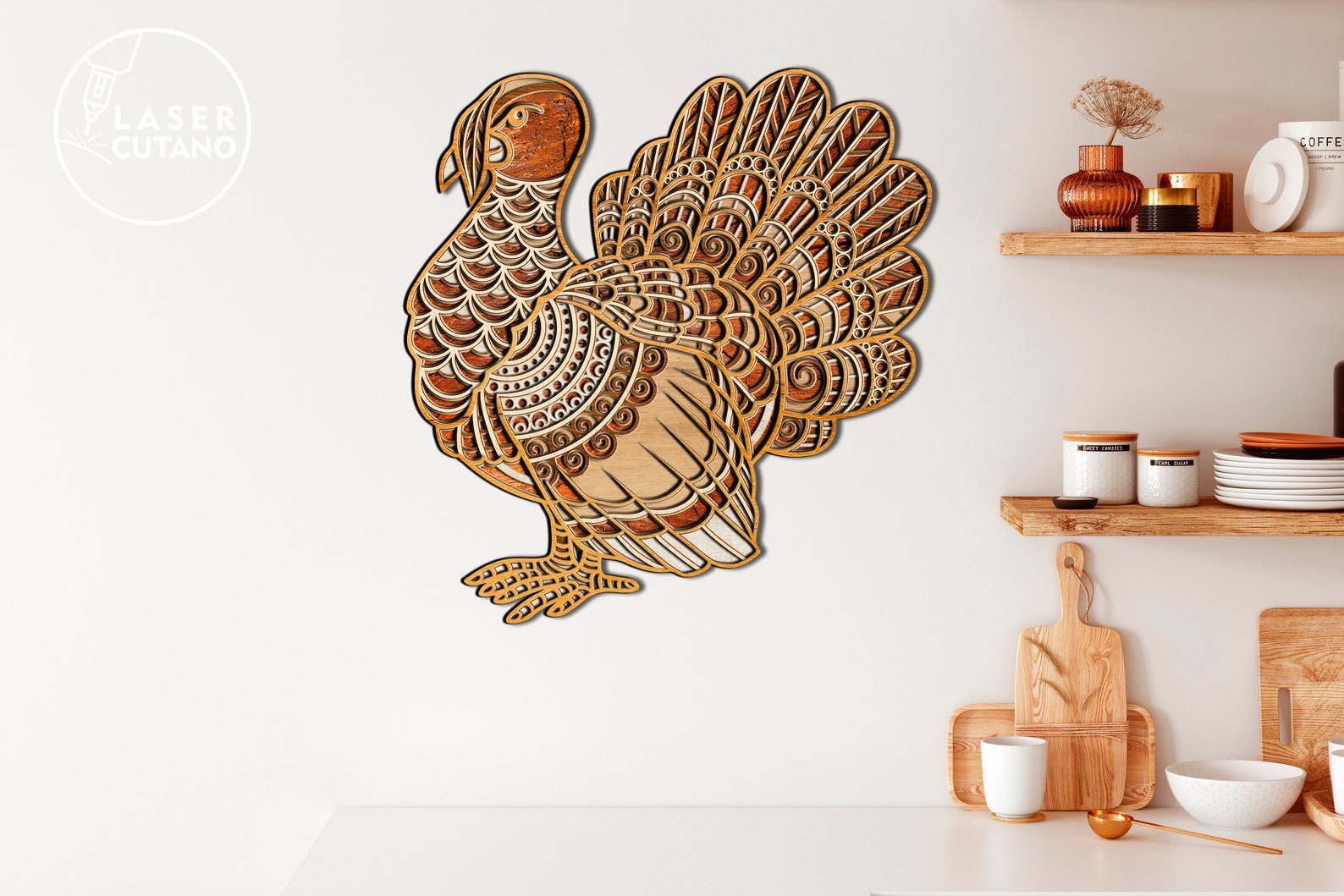 TURKEY Laser Cut File THANKSGIVING Day Svg, Thankful Svg and Fall Svg ...