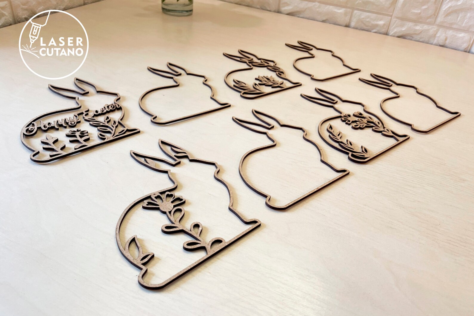 EASTER Laser Cut Files Svg Dxf Template EASTER RABBITS Svg - Etsy