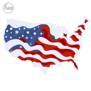 Independence Day Svg Laser Cut File and USA Flag United States America ...