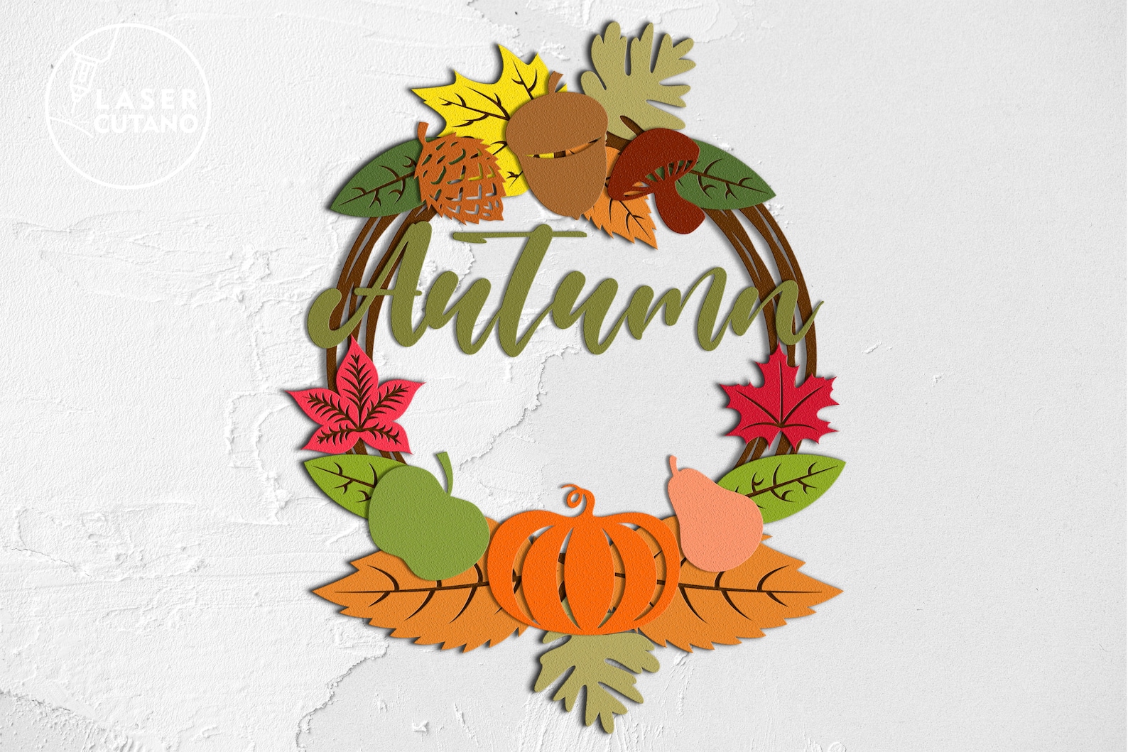 AUTUMN WREATH Svg Bundle Laser Cut File Cnc Laser Cut - Etsy