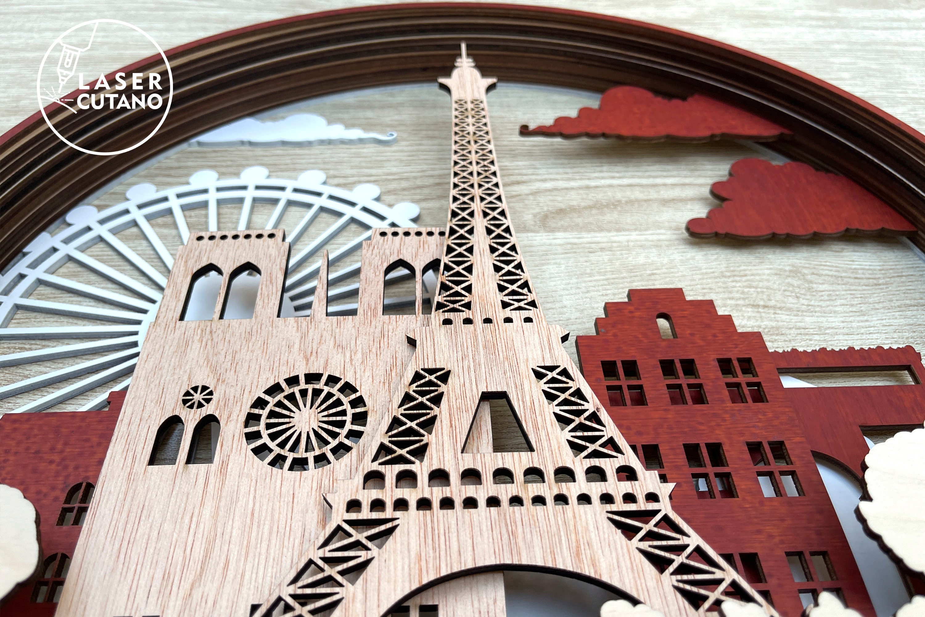 PARIS 3d Laser Cut File Laser Engraved SVG Files, Laser Cut Wood Laser ...
