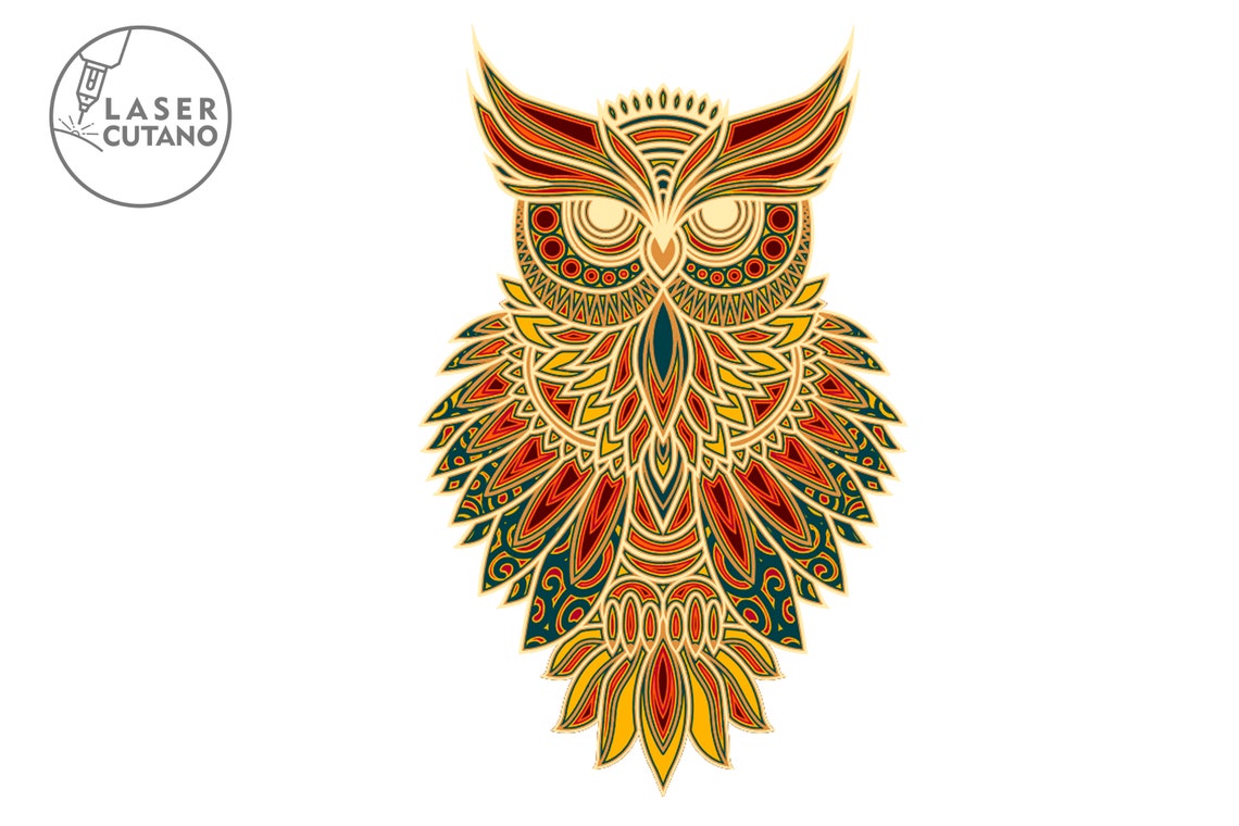 Laser Files OWL Multilayer Laser Cut Bird vector images | Etsy