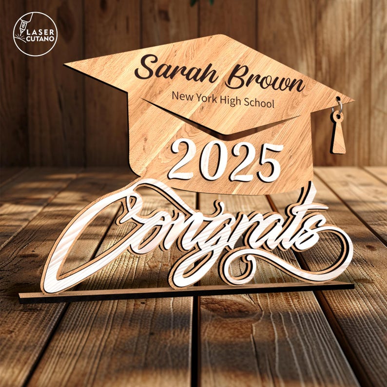 Graduation Laser Cut File Svg Dxf School Glowforge and School Laser ...