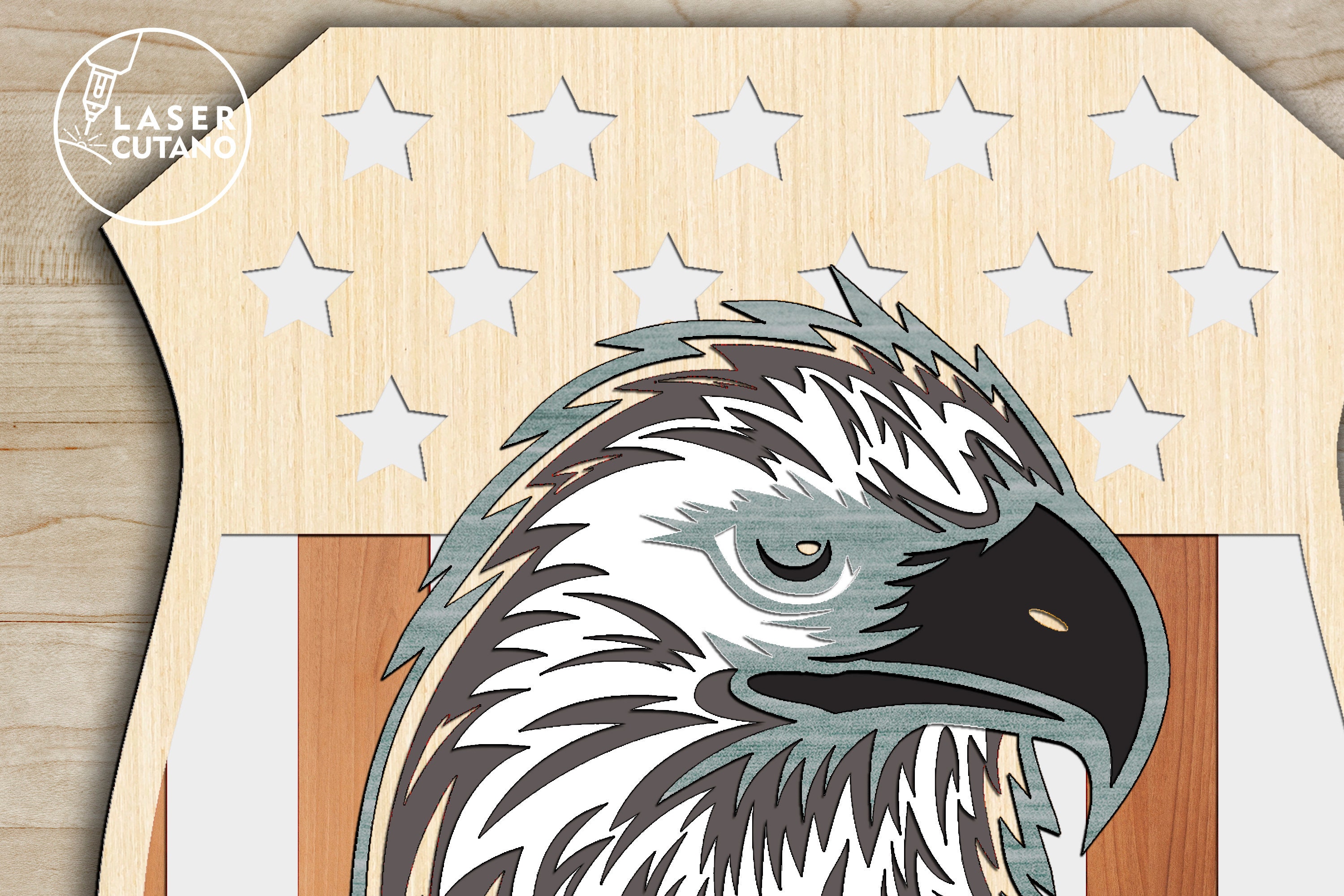 Laser Cut Wood EAGLE Laser Cut Usa Template and Cut File | Etsy