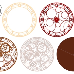 WATCH Laser Cut File Wood Cutting File and Laser Cut Wall Clock Vector ...