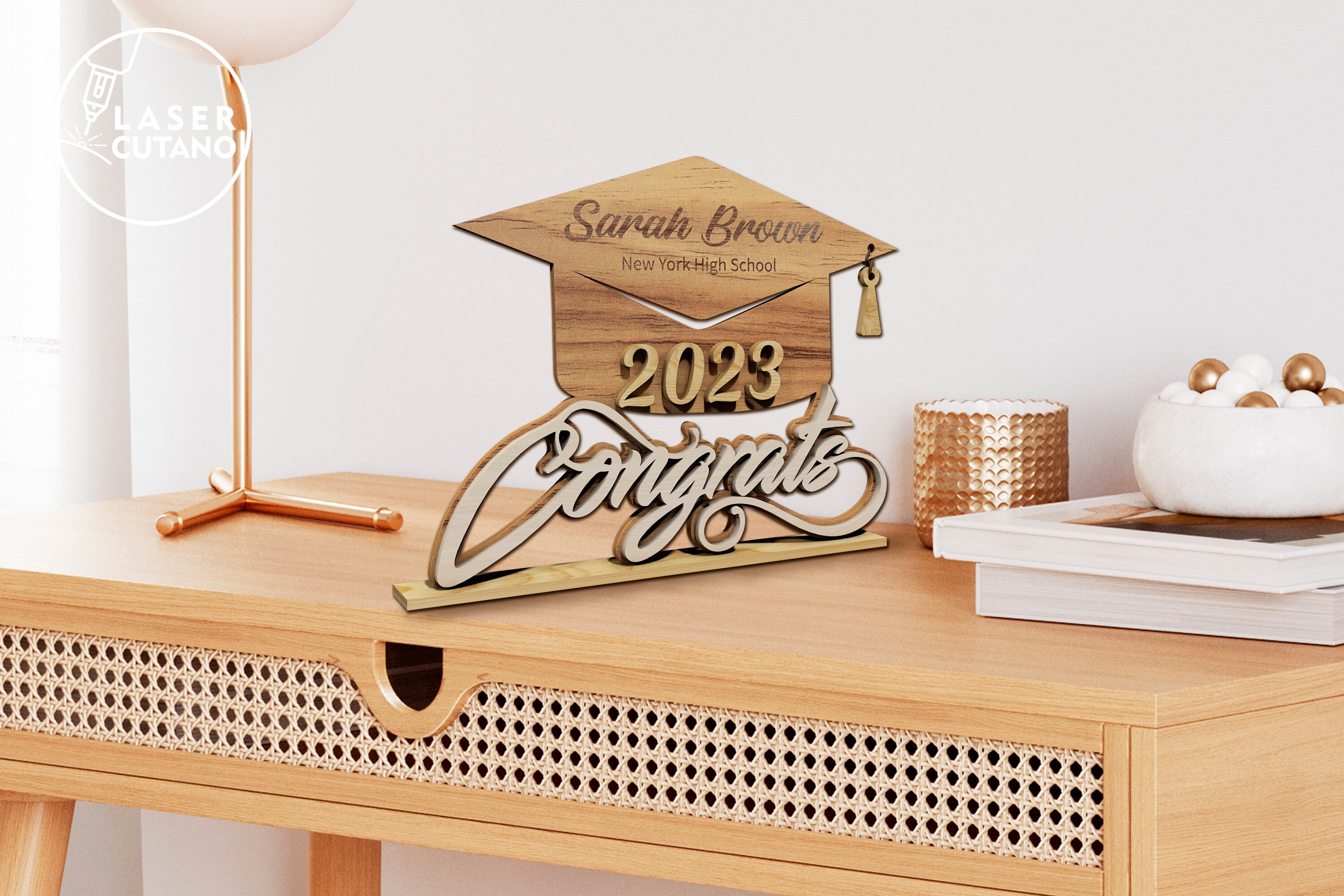 Graduation Laser Cut File Svg Dxf School Glowforge and School Laser ...