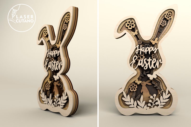 BUNNY EASTER Laser Cut Files Svg Cnc Files Easter Rabbit and - Etsy