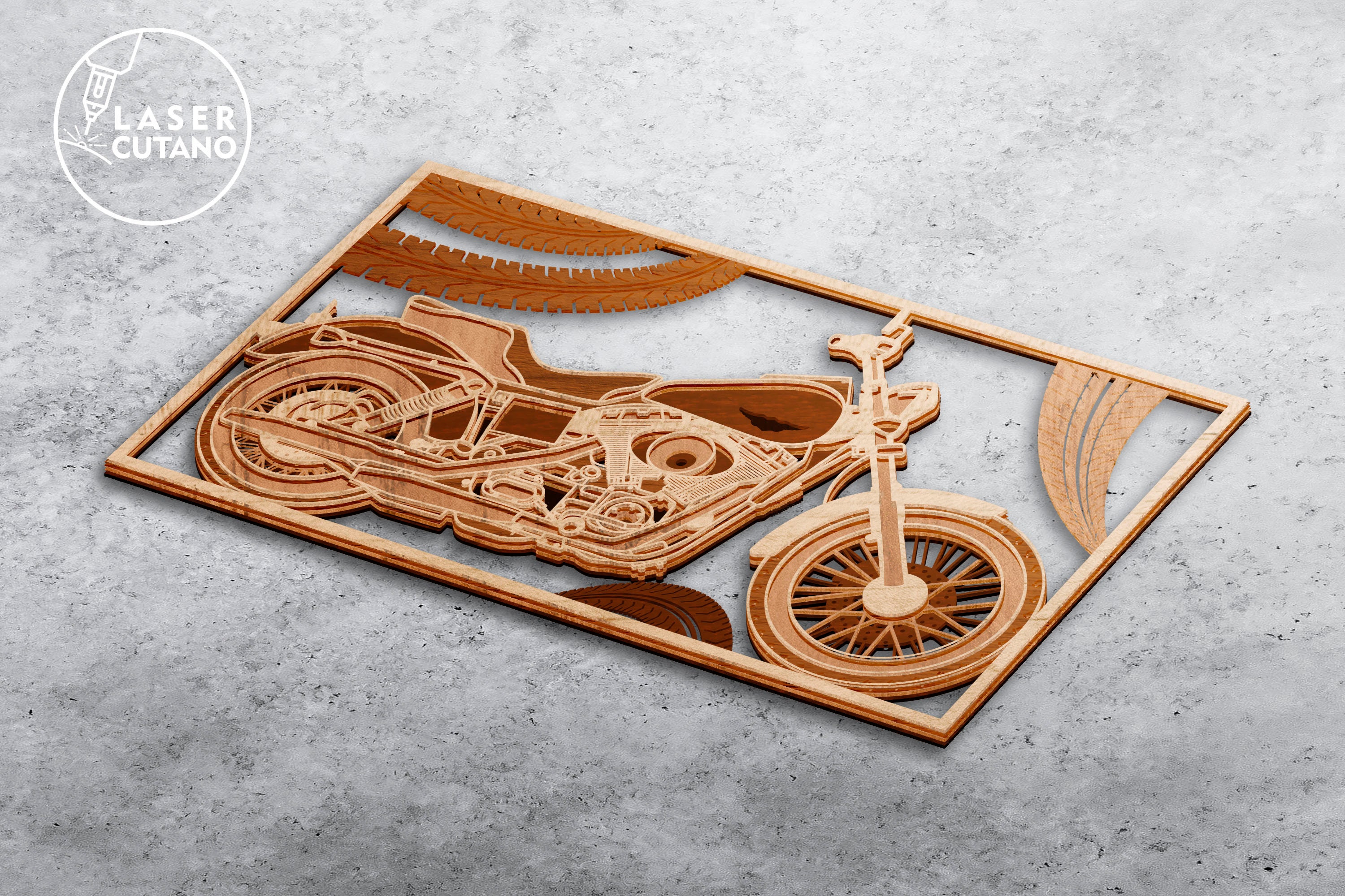 Laser Svg Motorbike Laser Cut Files Motorcycle Laser File and Biker Svg ...