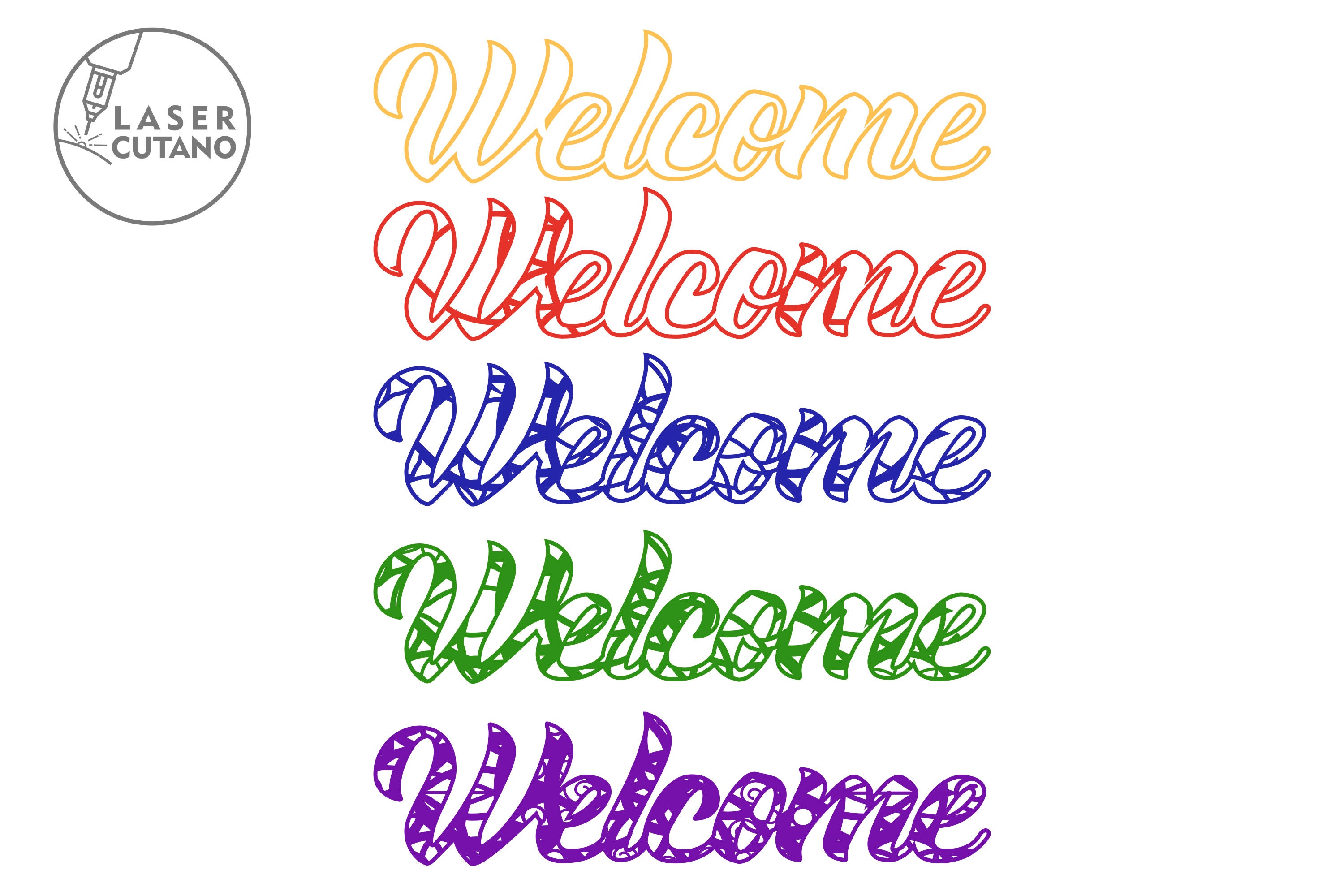 Laser Cut Files - WELCOME - Laser Cutting, Lettering Laser Cut, Laser ...