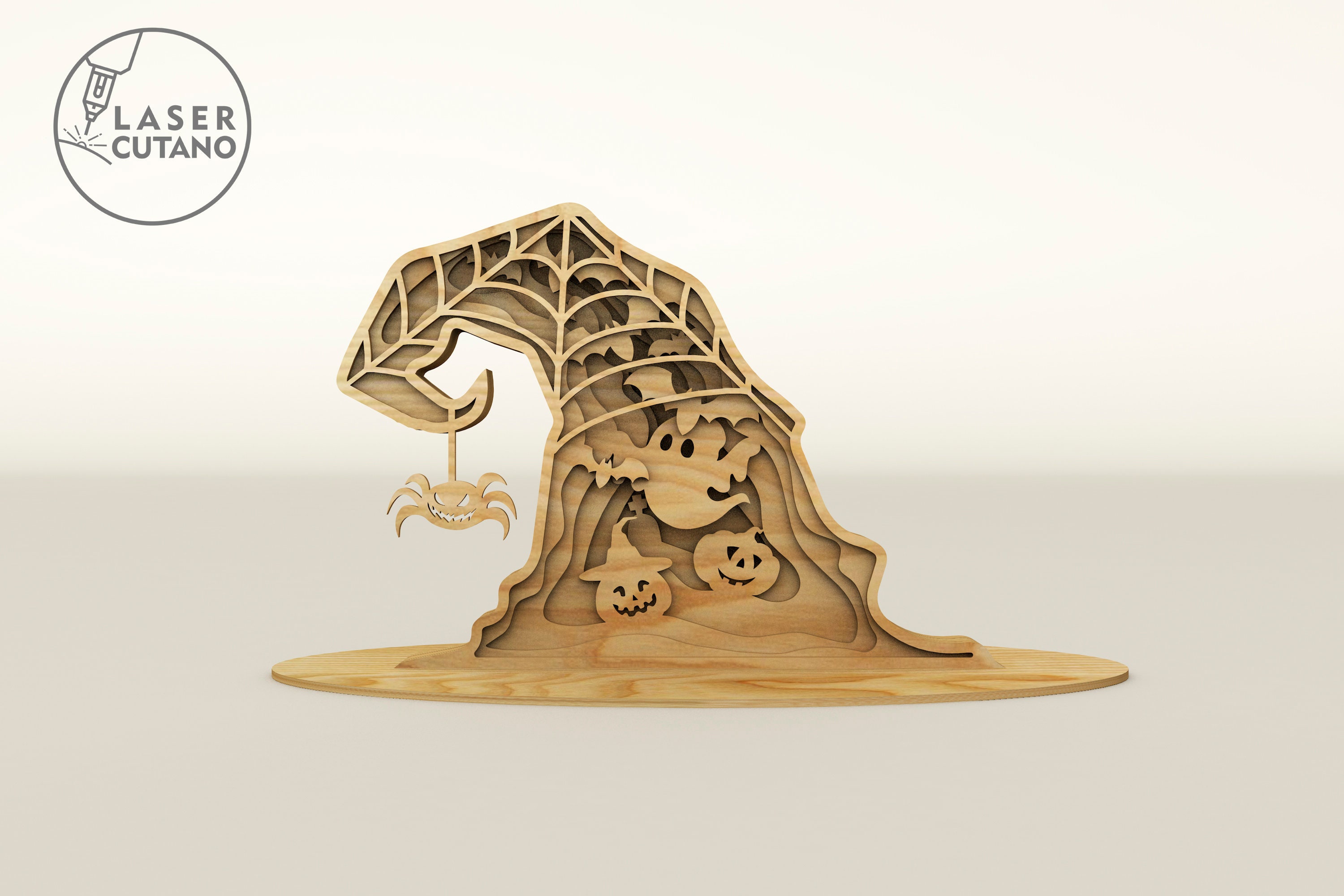 Laser Svg Halloween Laser Cut Files Hat Halloween Glowforge Svg Dxf ...