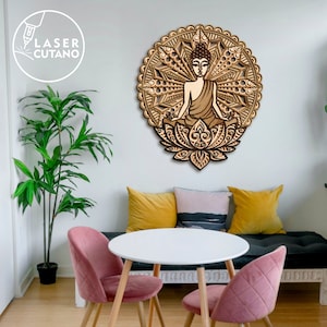 BUDDHA Laser Cut Mandala Layered Laser Cut File and Wooden Laser Cut ...