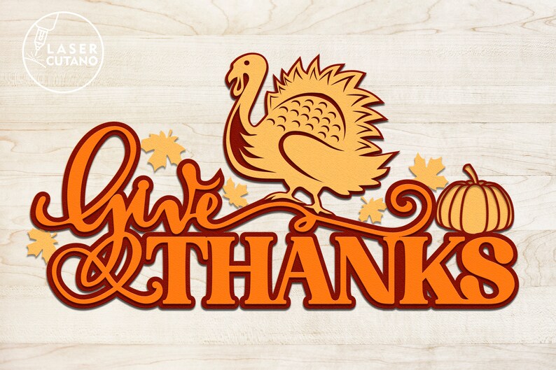 THANKSGIVING Laser Cut File Svg Vector and Thanks Giving - Etsy