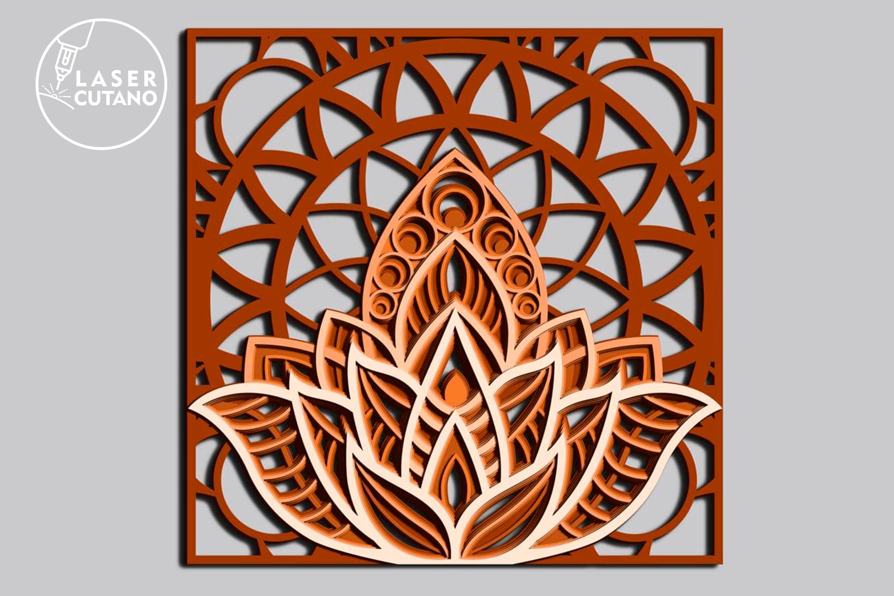 3d Layered Mandala Laser Cut File Svg Wood and Mandala Laser Cutting ...
