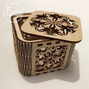 Christmas Laser Cut Box File Svg Pattern and Glowforge Box Svg, Wooden ...
