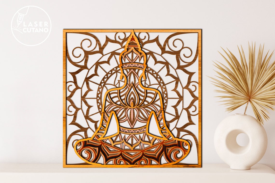 Laser Cut BUDDHA Svg Files Meditation Svg and Yoga Svg - Etsy